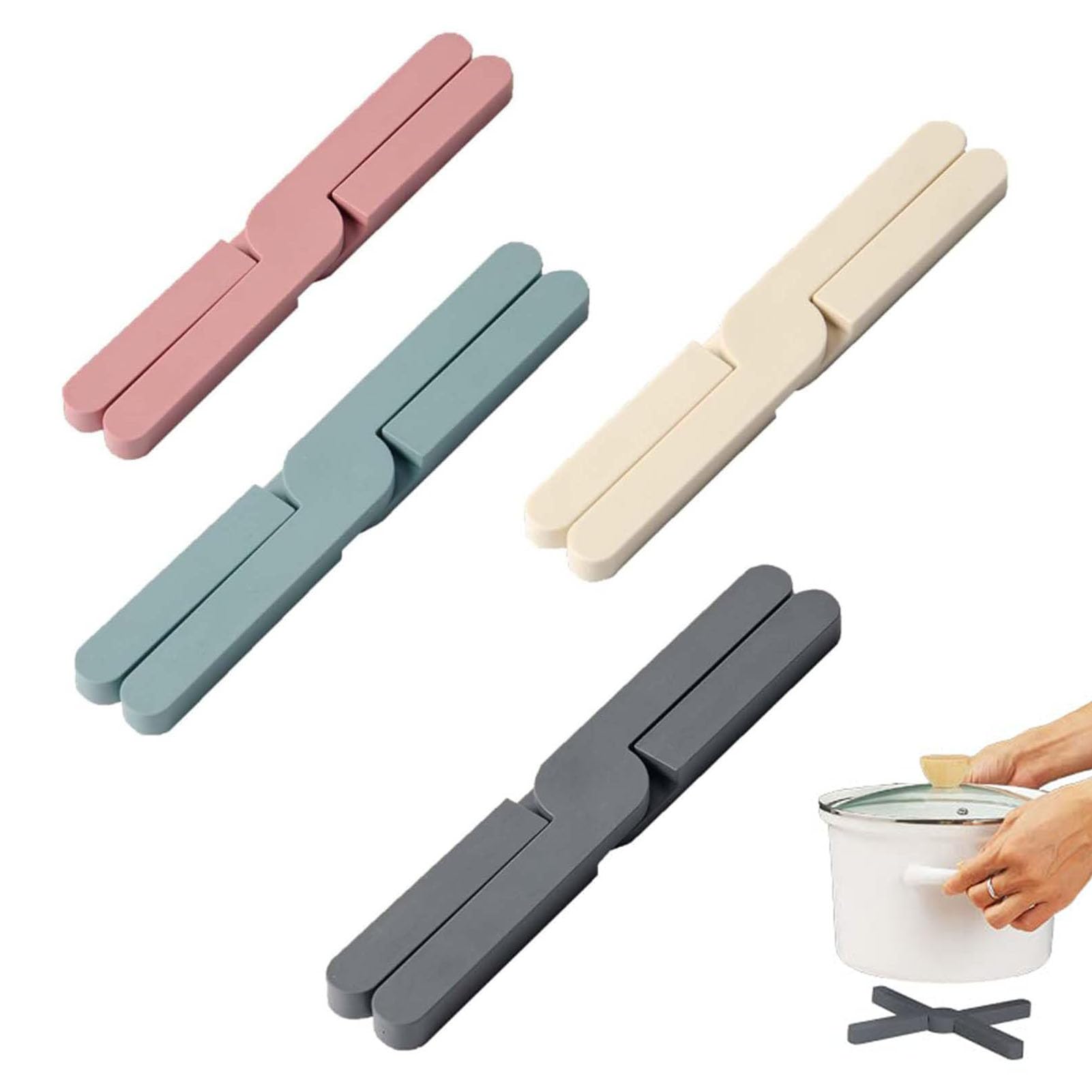 Heat Mats For Kitchen Folding Silicone Trivet,Non Slip Trivets For Hot ...