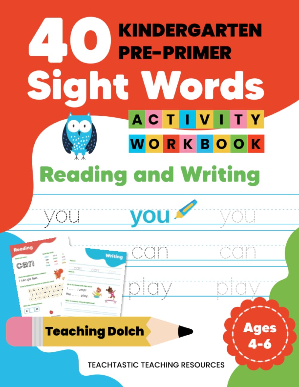 Amazon.com: Mastering 40 Kindergarten Sight Words Reading Writing ...