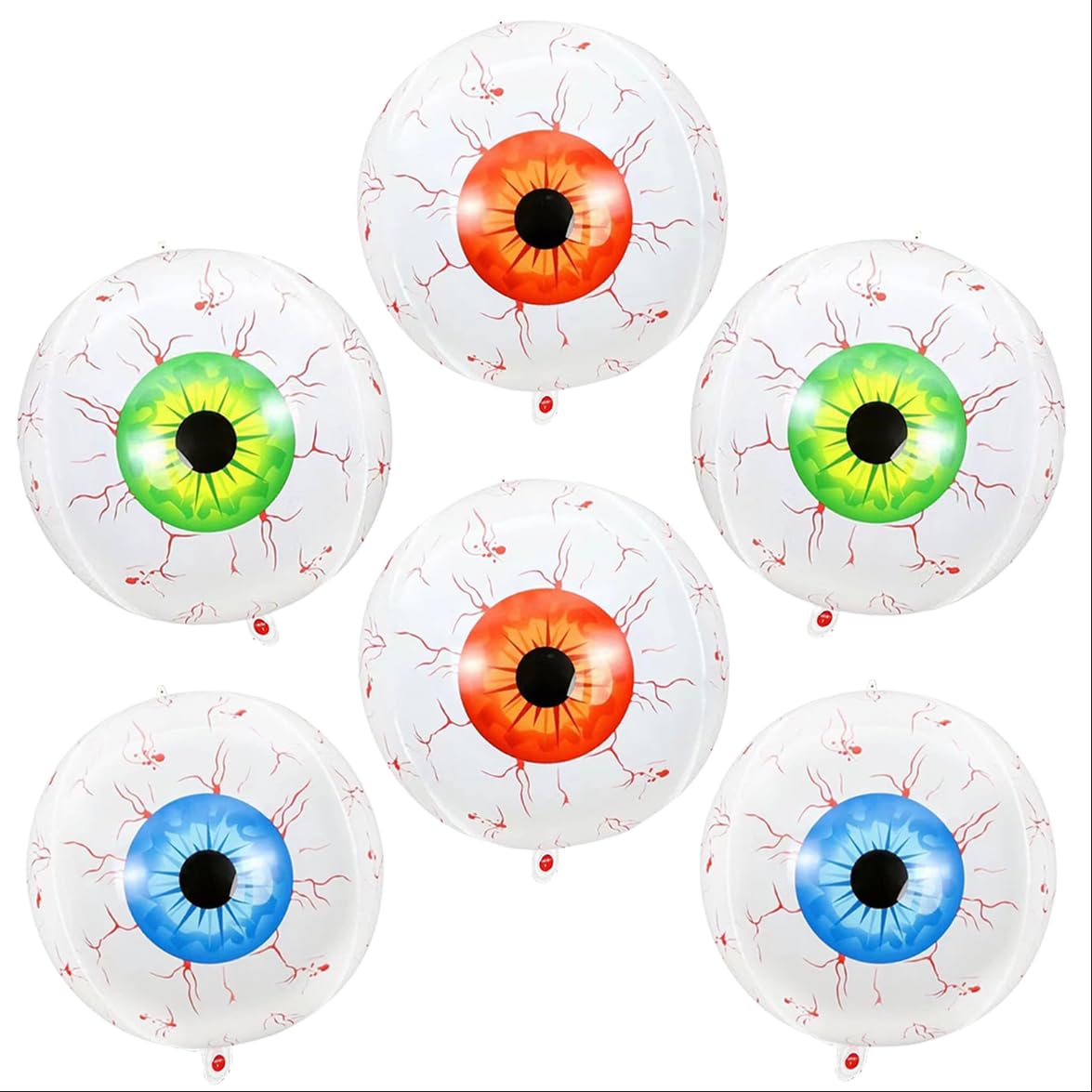 Amazon.com: 6 Pieces 22 Inches Halloween Eyeball Balloons, Large White ...