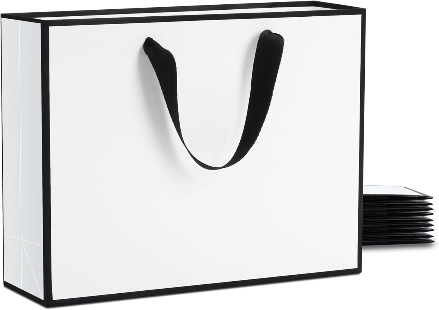 Amazon.com: YACEYACE White Gift Bags with Black Frame, 10Pcs 10.5x4 ...