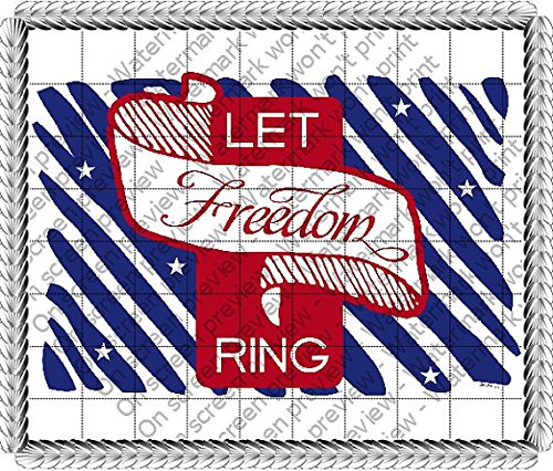 Amazon.com: 2" Round - Patriotic Let Freedom Ring - Edible Cake/Cupcake ...