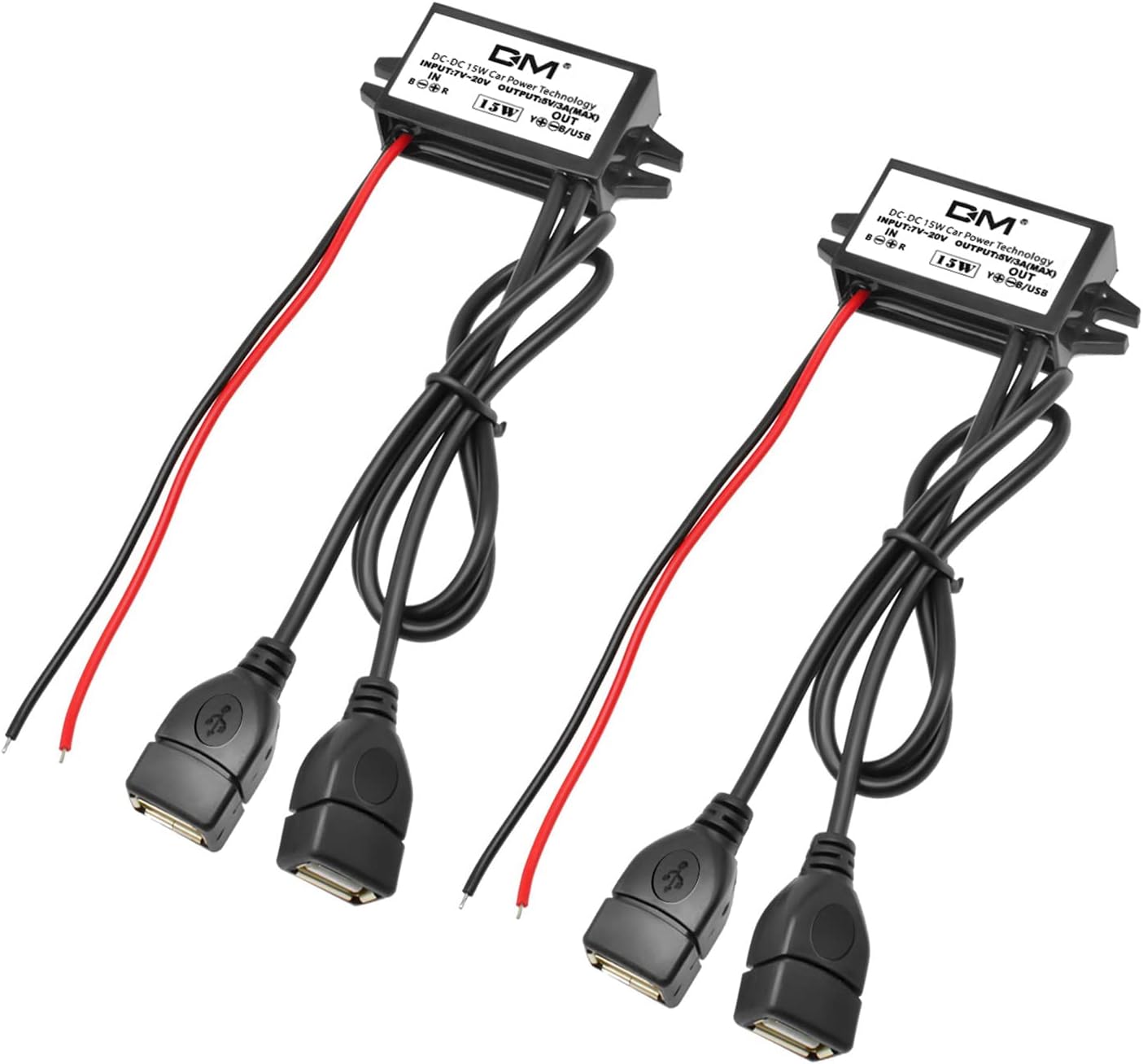 Amazon.com: 12V to 5V DC Converter Buck Module USB Output Power Adapter ...