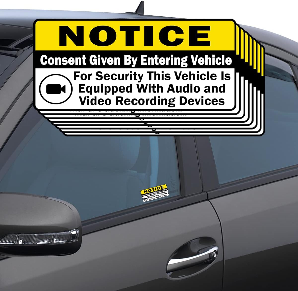 Amazon.com: (Set of 8) Notice Audio and Video Recording Consent ...