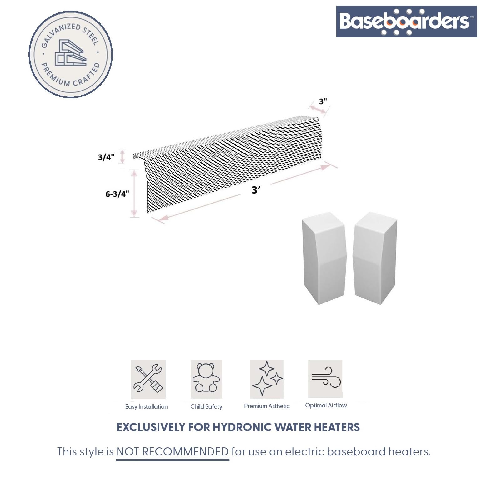 Snapklik.com : Baseboarders Premium Series 3 Ft Galvanized Steel Slip ...