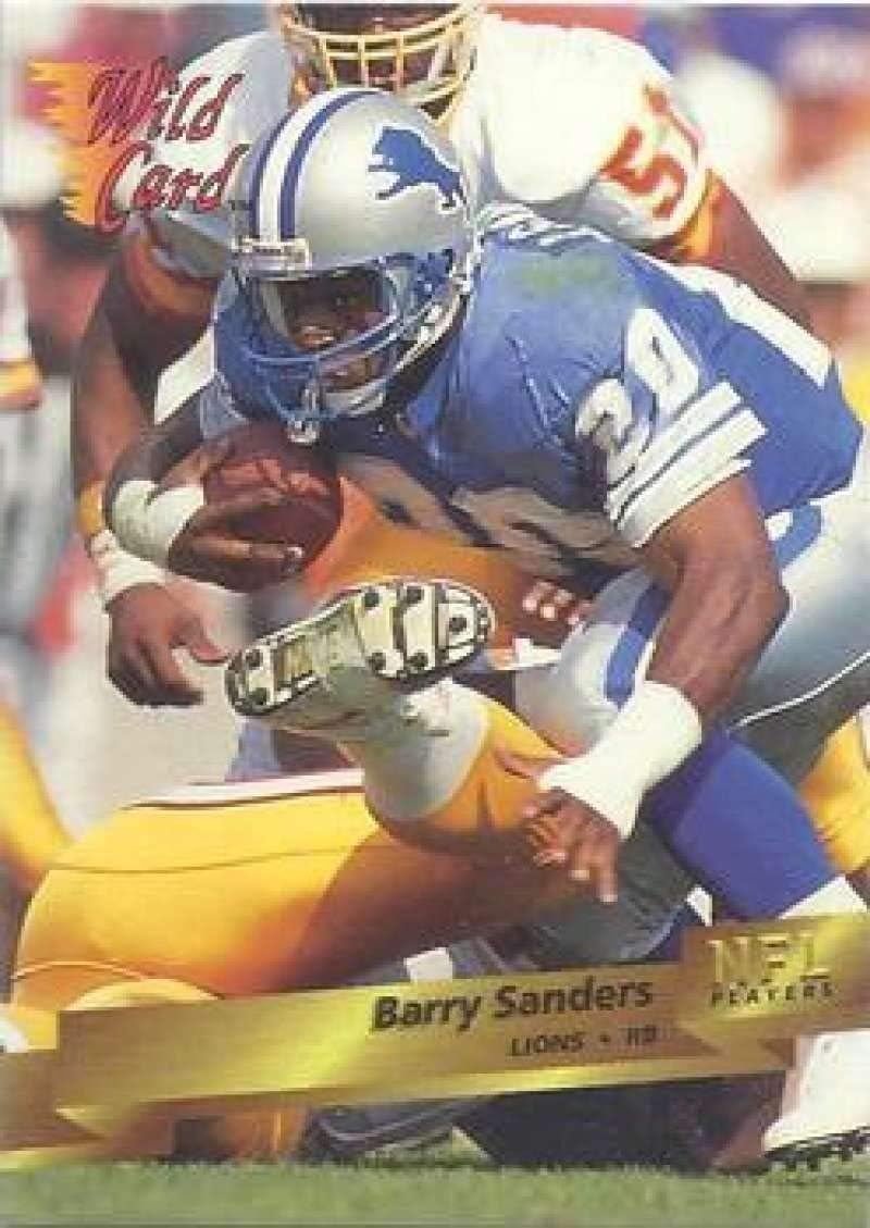 Amazon.com: 1993 Wild Card Football #124 Barry Sanders Detroit Lions ...