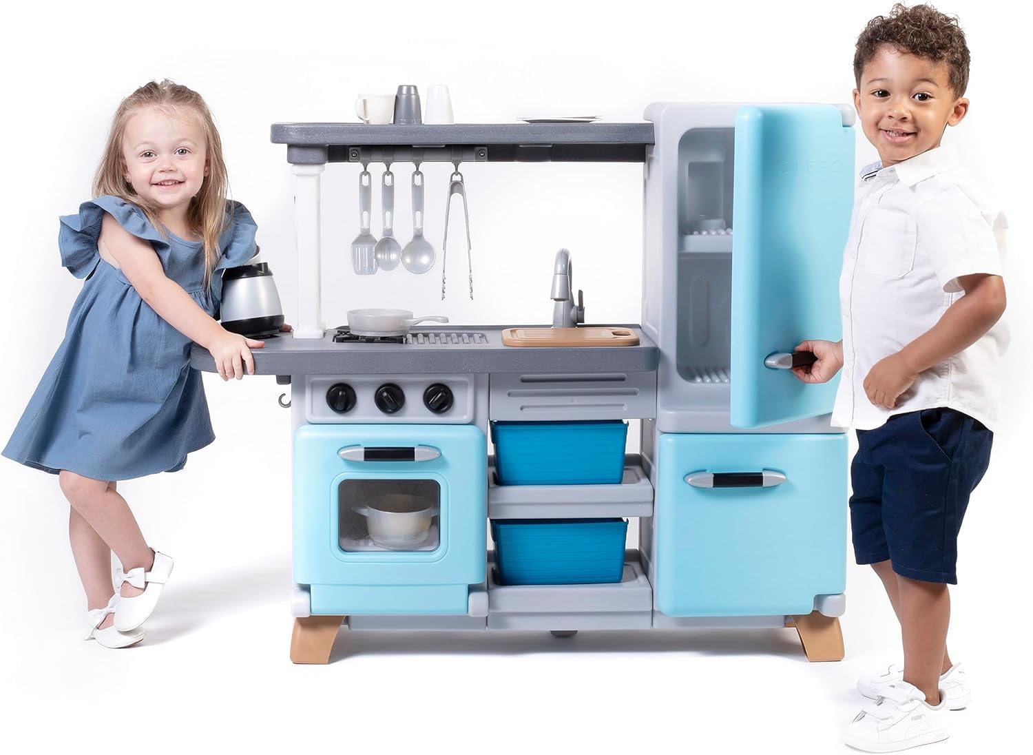 Amazon.com: Step2 Cooking Time Kids Kitchen Playset, Indoor/Outdoor ...