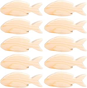 Amazon.com: 10pcs DIY Wooden Fish Craft Kit for Art Projects, Arts and ...