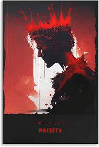 Amazon.com: GRXYUNS Vintage Book Cover Art Poster Macbeth Print Poster ...