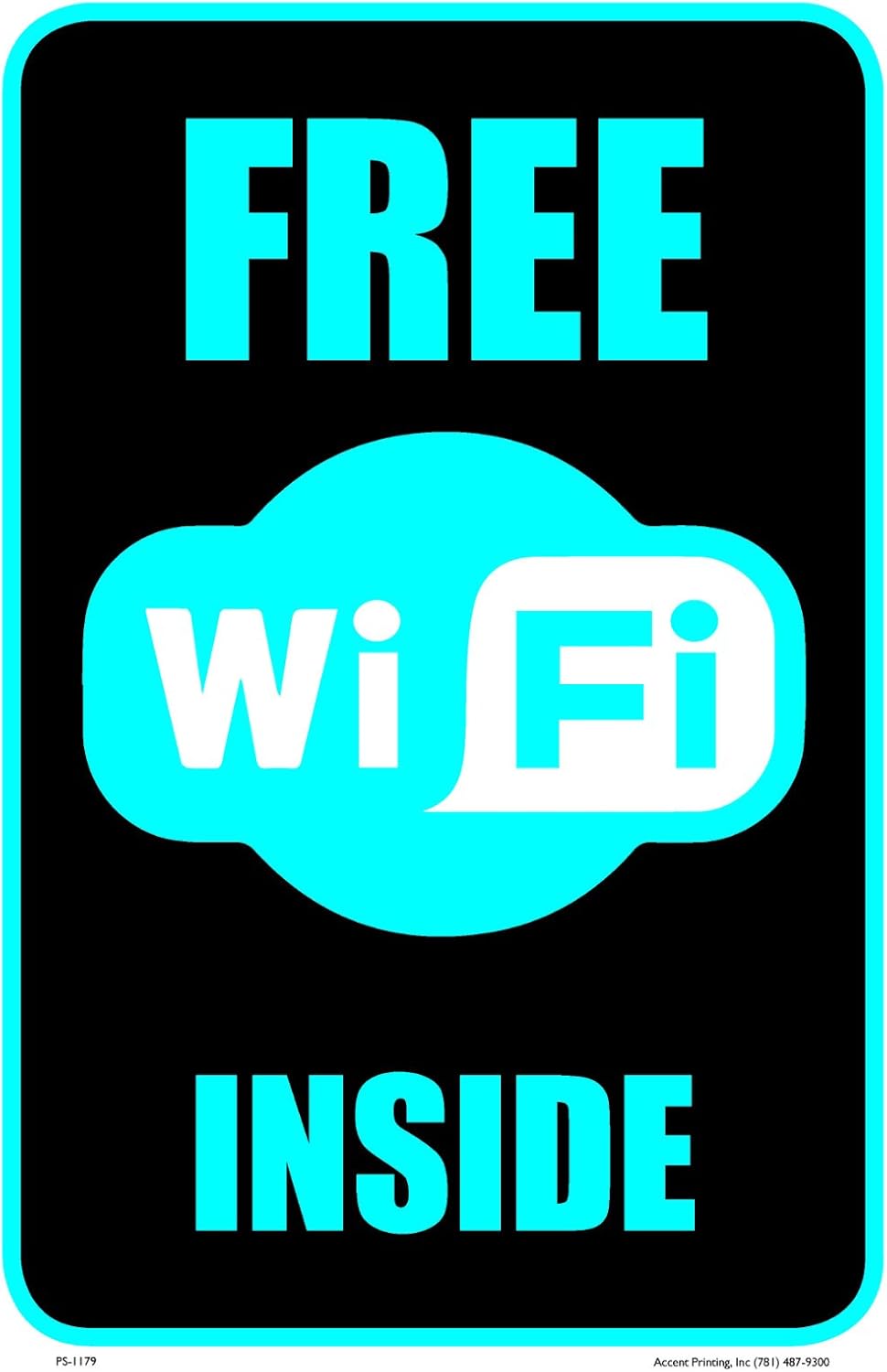 Amazon.com : Free WiFi Inside Business Building Store Retail Sign ...