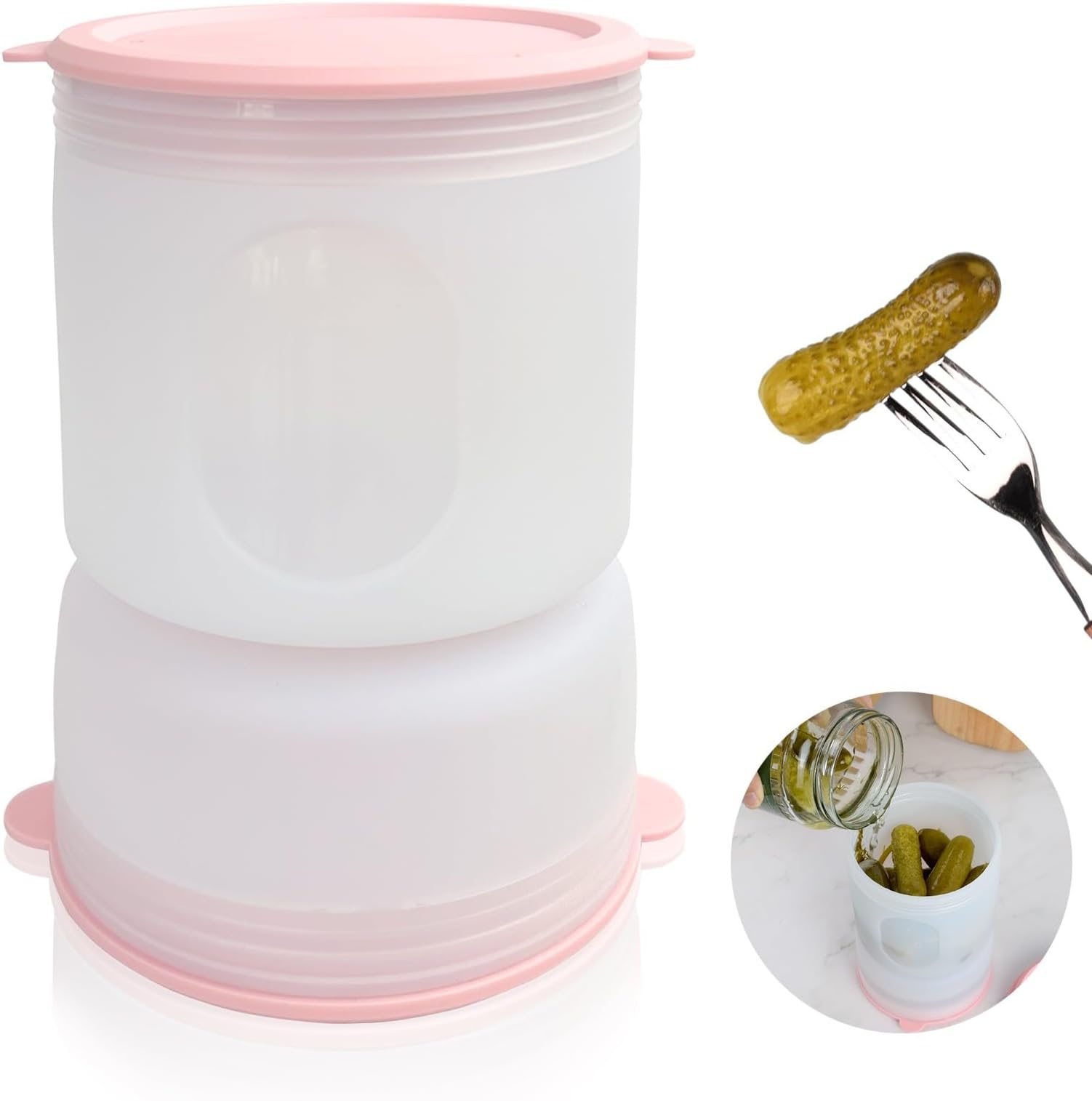 Amazon.com: Home-X Pickle Container with Strainer - BPA Free Jalapeno ...
