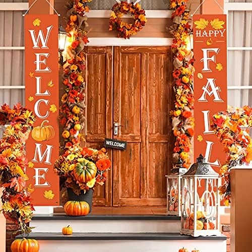 Amazon.com: Whaline Happy Fall Y'all Porch Sign Grateful Autumn Pumpkin ...