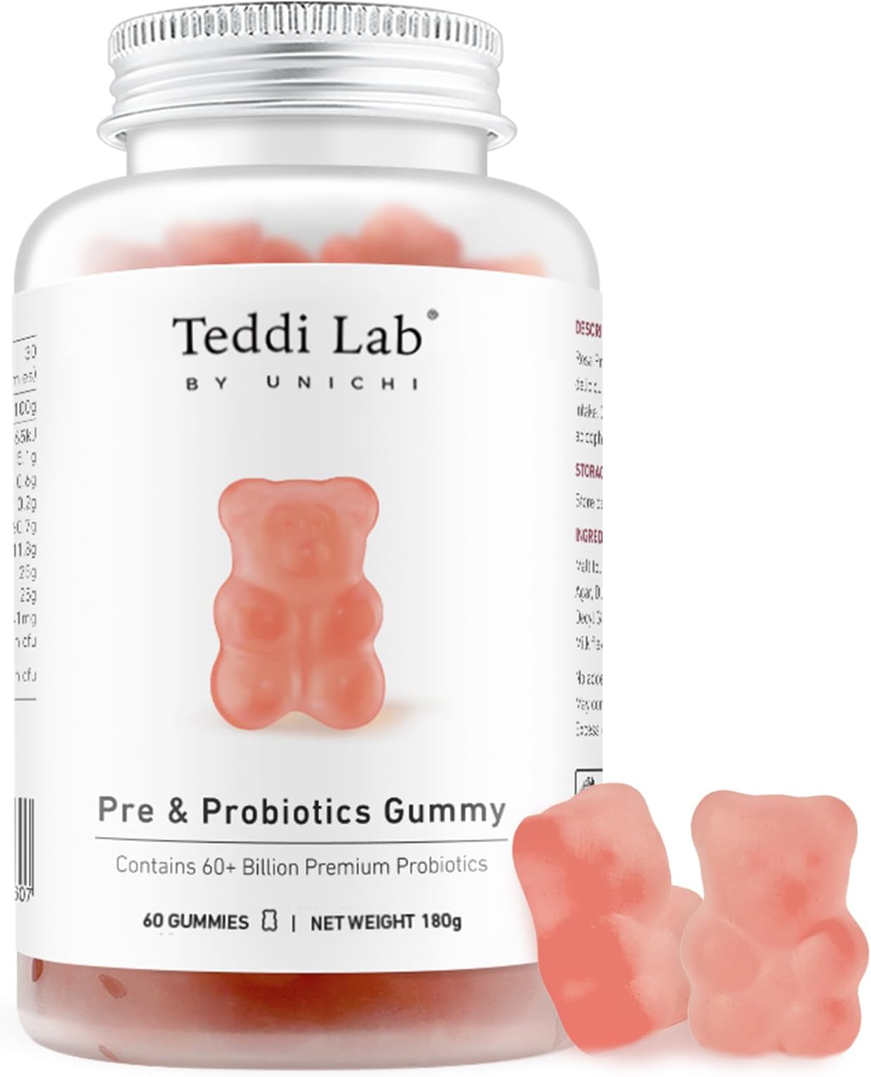 Amazon.com: Unichi Pre & Probiotics Gummy, 60+ Billion Probiotics ...