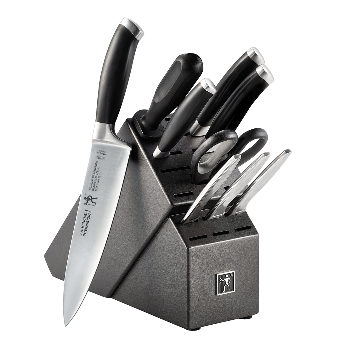 HENCKELS Forged German Stainless Steel 10 Pc Knife Block Set - Ultra ...