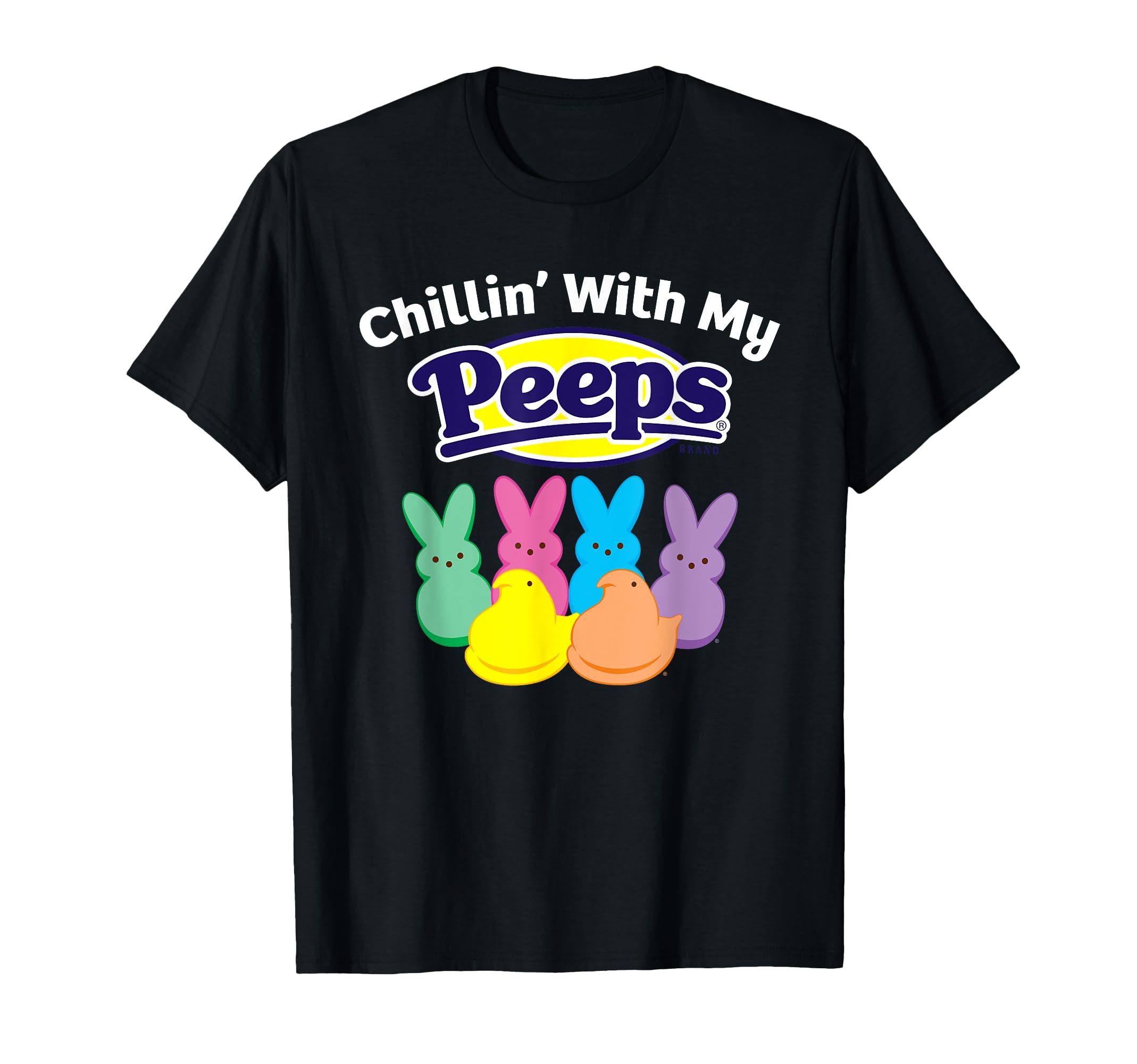Amazon.com: Peeps Black Easter T-Shirt - Classic Fit Crew Neck, Cotton ...