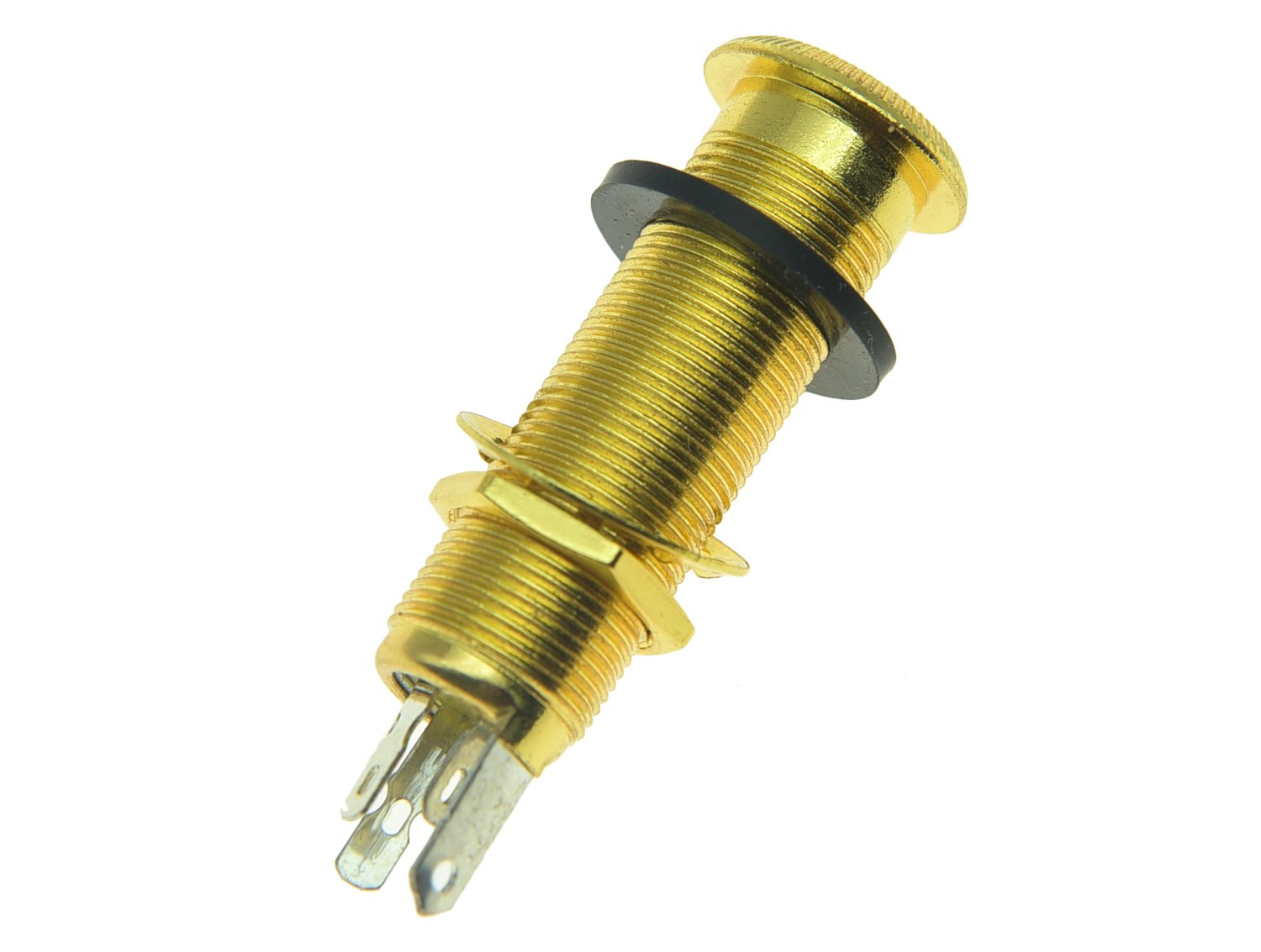 Snapklik.com : Stereo Copper Guitar Bass Barrel Jack Cylinder Input ...