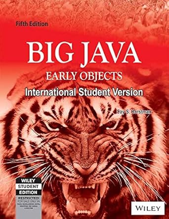Buy Big Java Early Objects, 5ed, ISV | IM | e Book Online at Low Prices ...