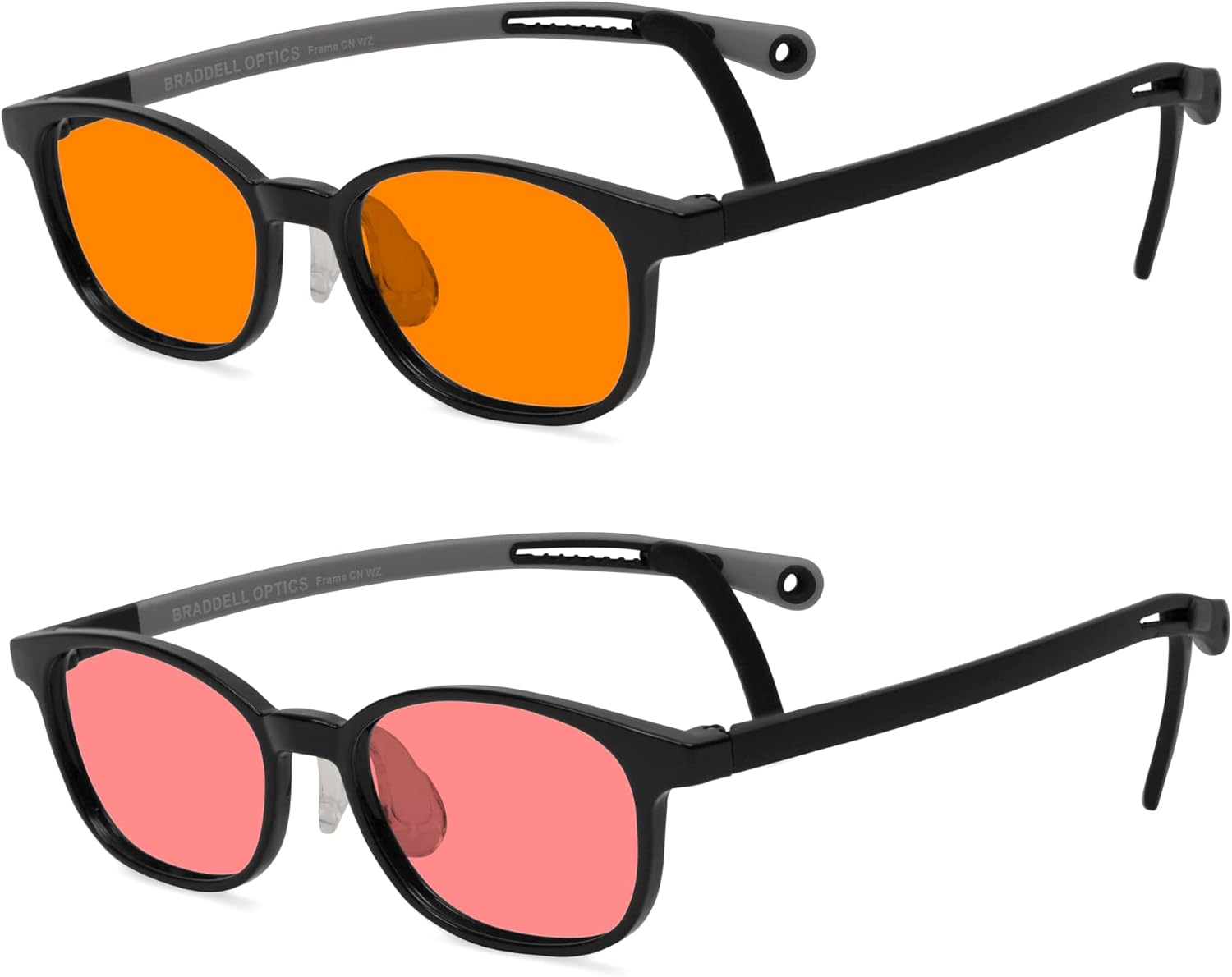 Amazon.com: BRADDELL OPTICS Kids' FL-41 Rose & FL-60 Brown Migraine ...