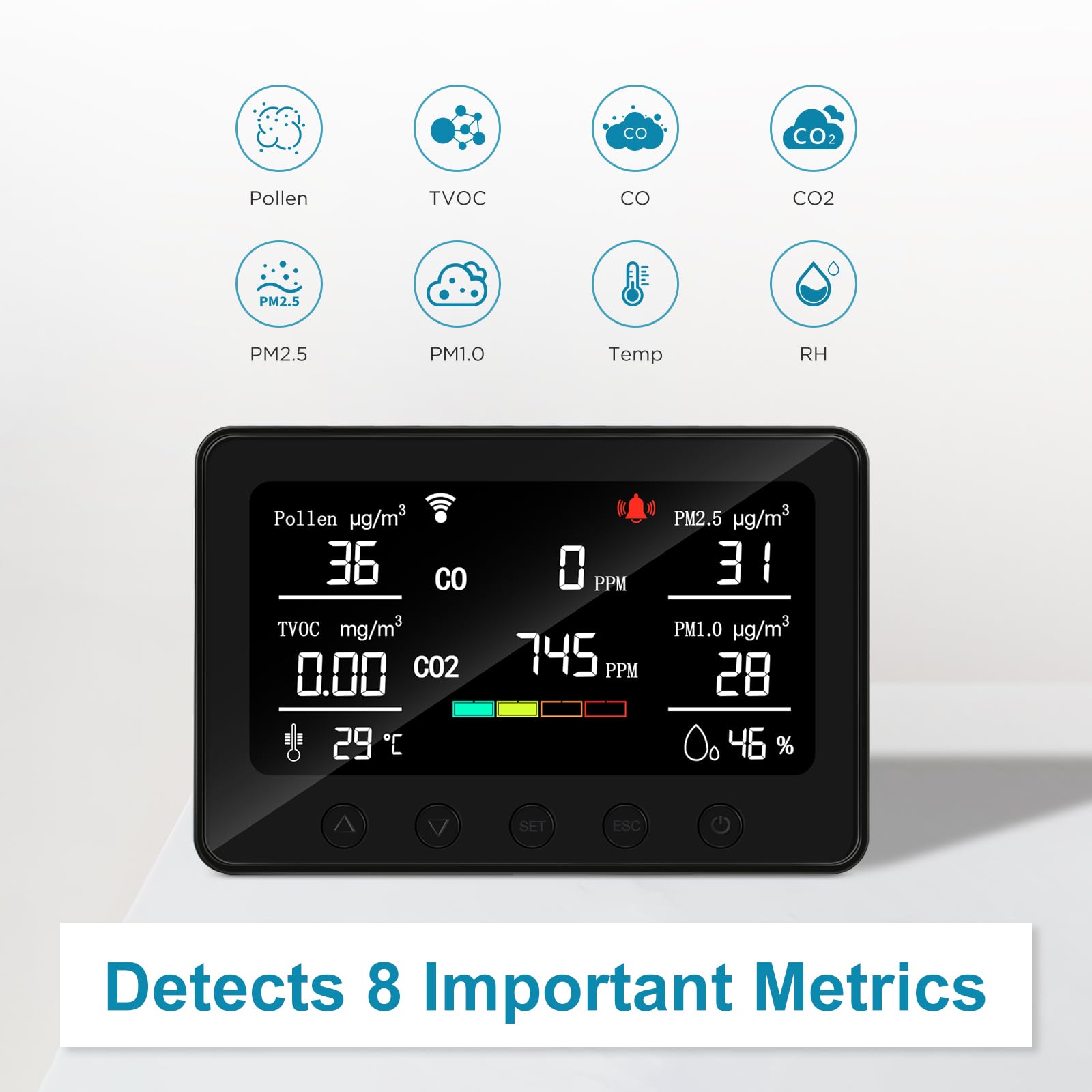 Snapklik.com : Smart Air Quality Monitor Indoor, Air Quality Meter ...