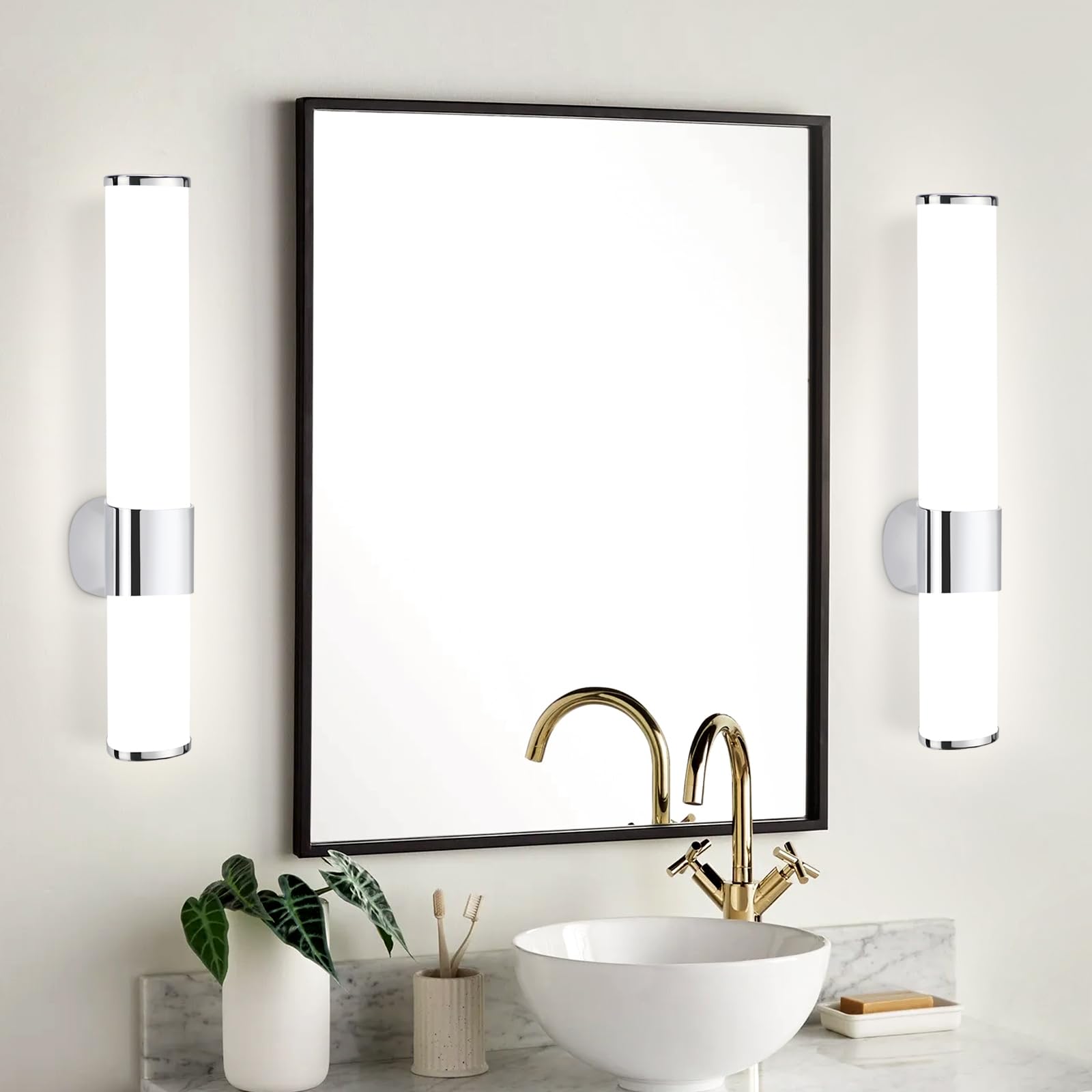 Homefire 2ER LED Spiegelleuchte Bad Spiegellampe - 6W Badleuchte Wand ...