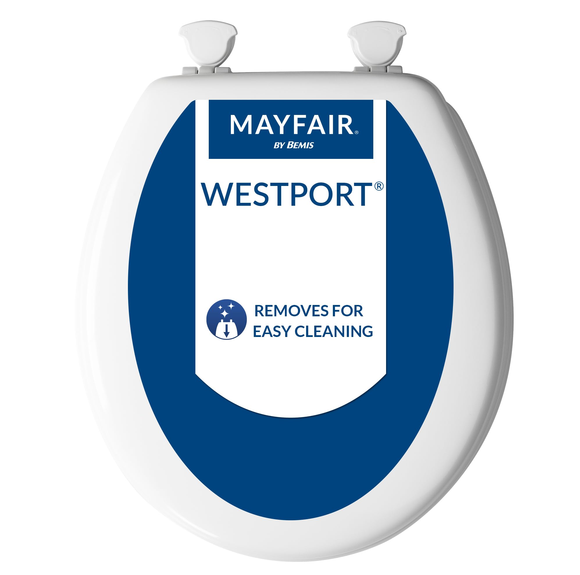 Mayfair Westport 844EC Wood Toilet Seat with Easy Clean & Change Hinges ...