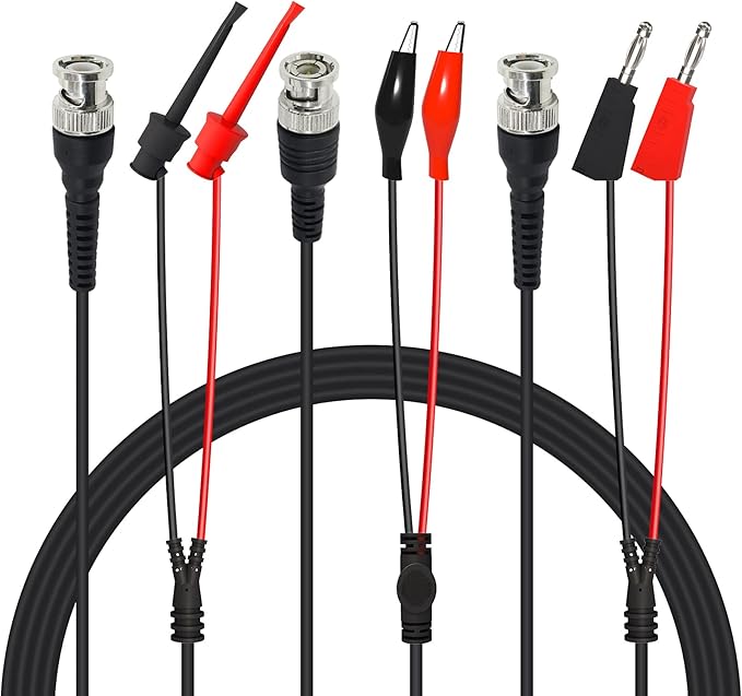 Cleqee BNC Test Leads Set, Oscilloscope Probes, BNC to Alligator ...