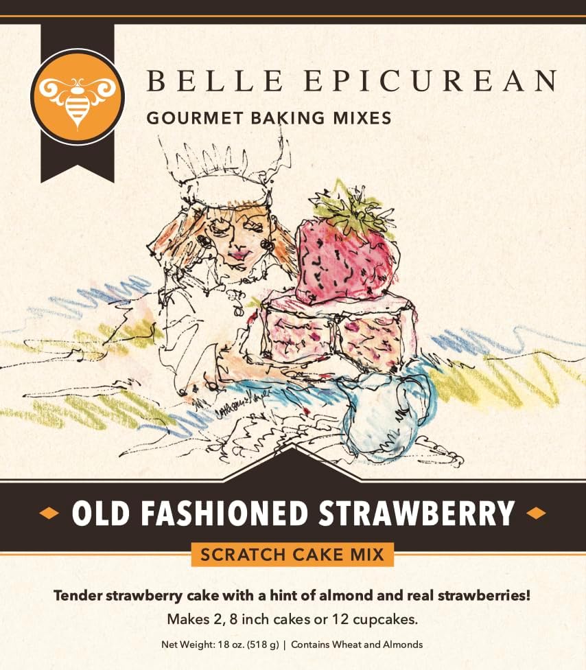 Amazon.com : Belle Epicurean Old Fashioned Strawberry Cake Baking Mix ...