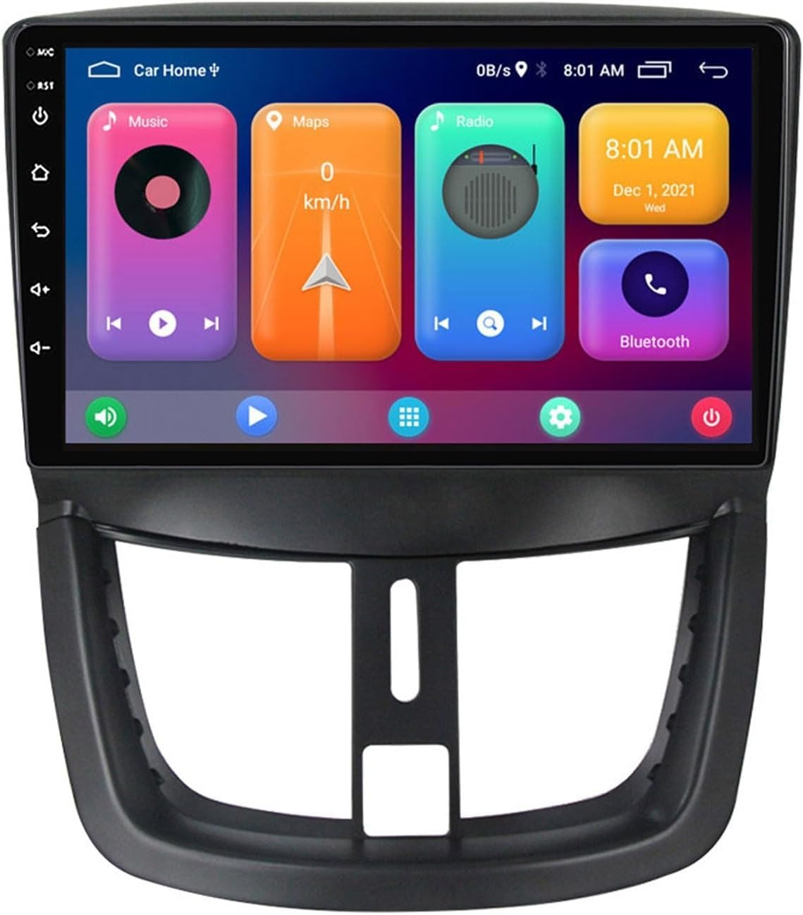 BCBSYCJP Autoradios Auf EIN Android 14-Navi-Display für Peugeot 207 2006-2015 Navi Carplay Auto ...