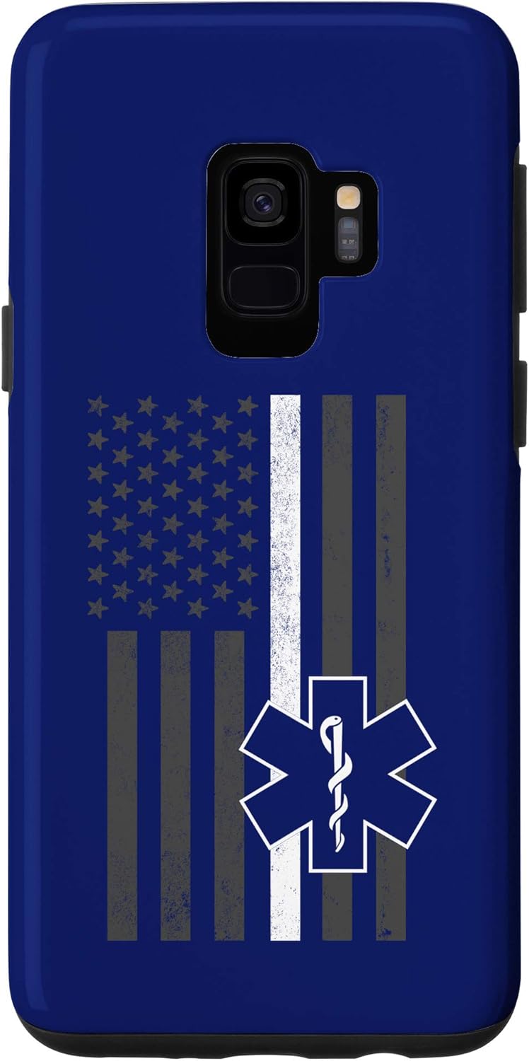 Amazon.com: Galaxy S9 Paramedic EMT First Responder American Flag Case ...