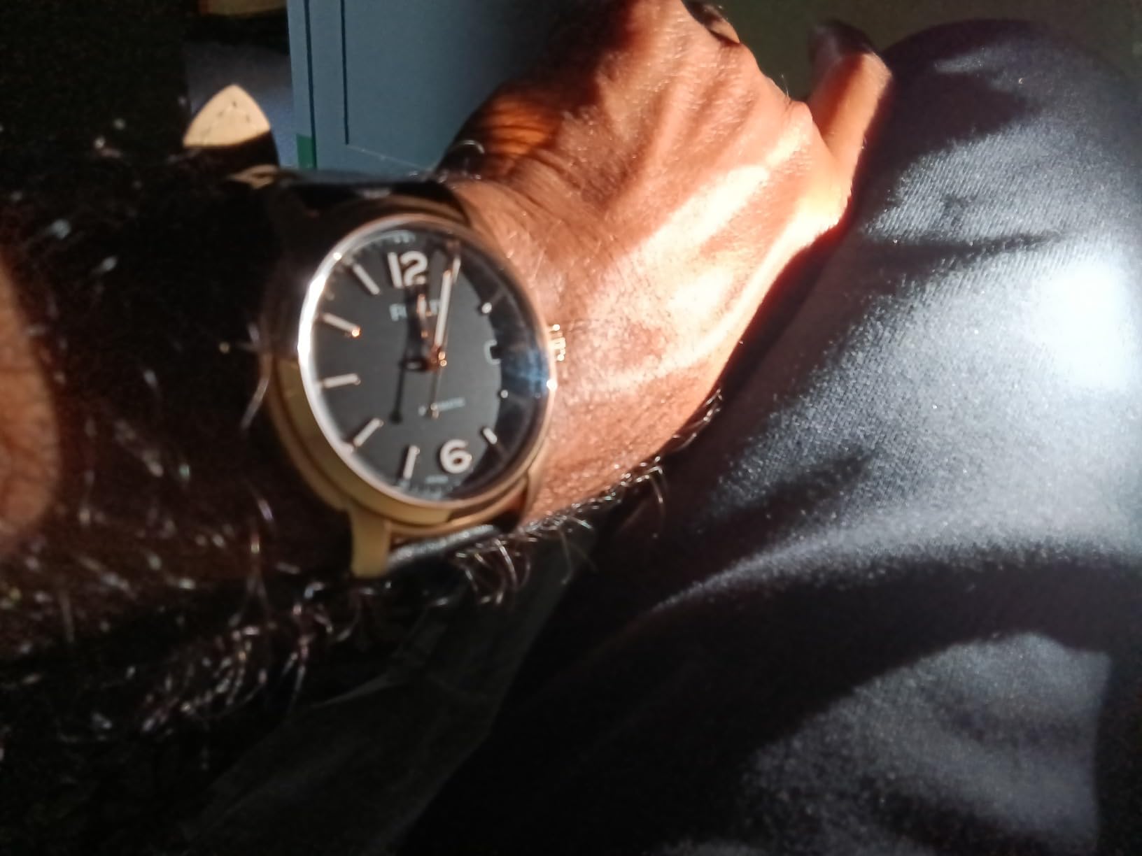 Fossil Men Leather Heritage Analog Black Dial Watch-Me3222, Band Color ...