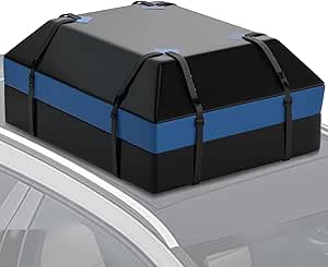 Car Roof Bag, 425L Waterproof Rooftop Cargo Carrier, Car Roof Box with ...