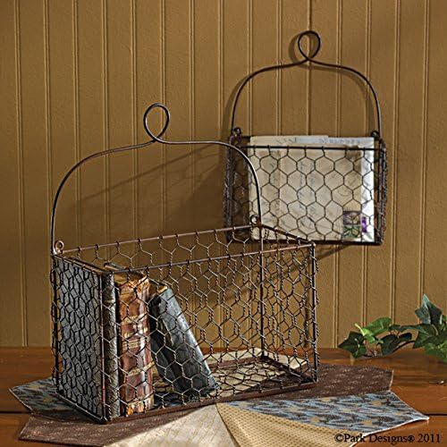 Amazon.com: Chicken Wire Wall Pockets Farmhouse Primitive by Park ...