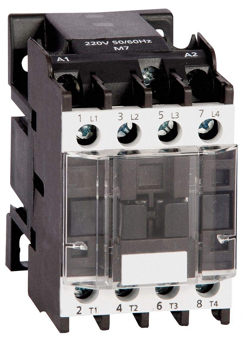 Dayton 240VAC IEC Magnetic Contactor; No. of Poles 4, Reversing: No, 9 ...