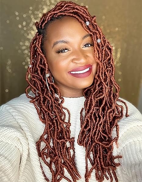 Amazon.com : WUDAS 24 Inch New Soft Locs Hair 6 Packs Long Ginger Red ...