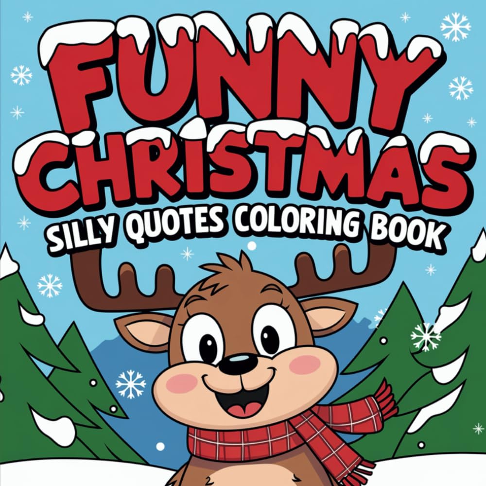 Amazon.com: Large Print Christmas Coloring Book: 40 Funny Christmas ...