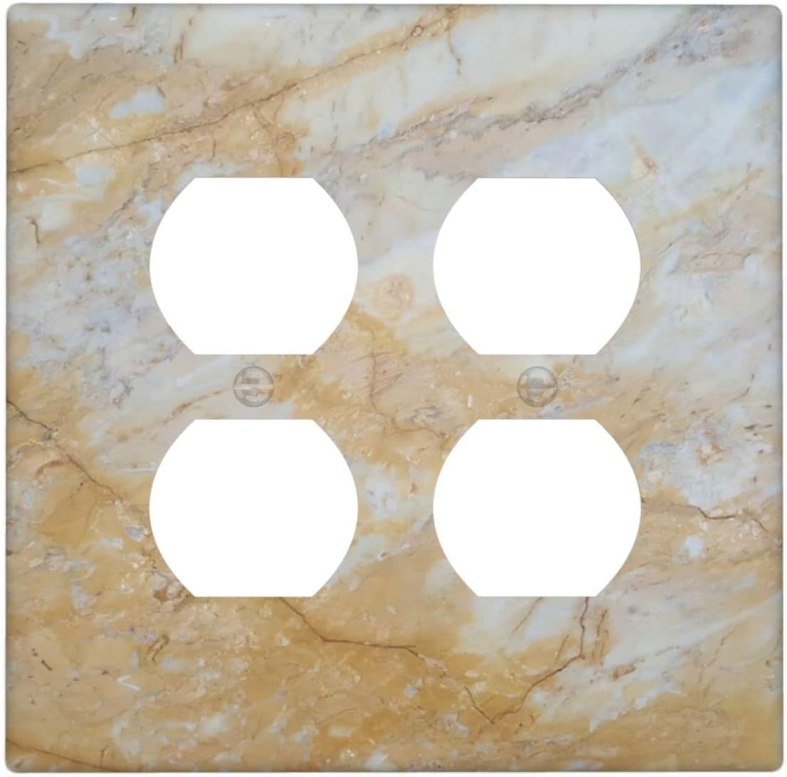 Marble Pattern Decorative Outlet Cover Single Double Receptacle Cover 2 ...