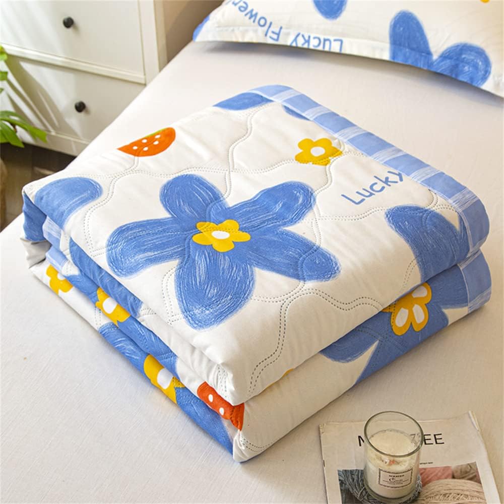 Surwin Reversible Quilted Bedspread, Soft Microfiber Lightweight Coverlets Quilt with Floral ...