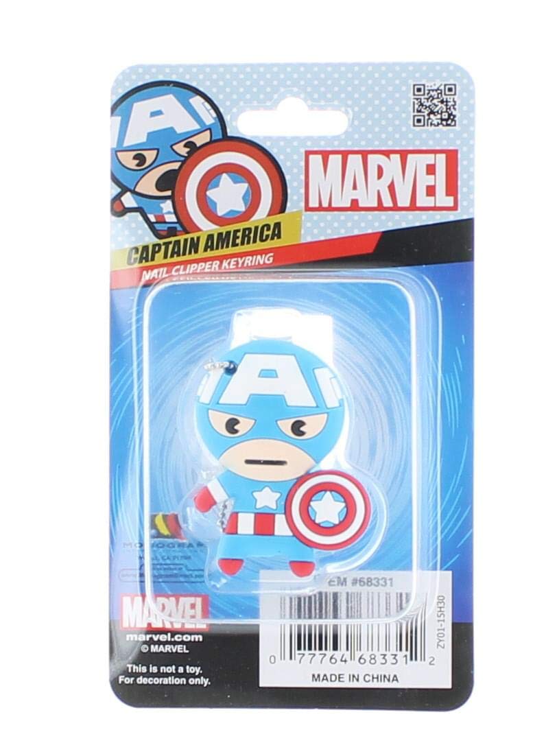 Amazon.com: Marvel Captain America Soft Touch Nail Clipper Key Ring ...