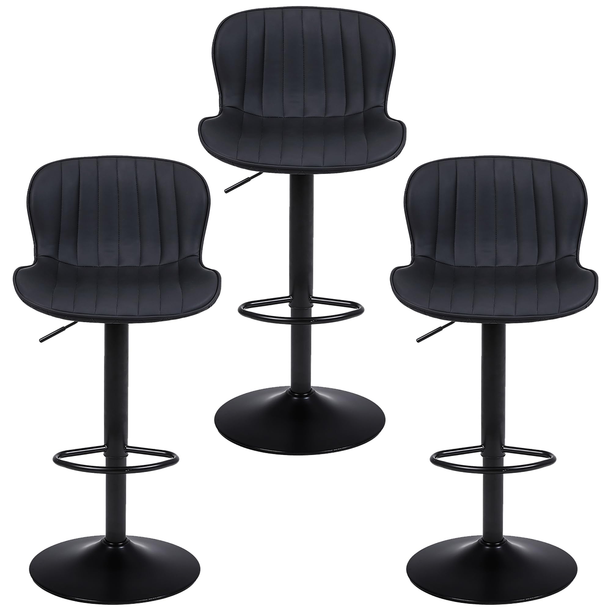 Amazon.com: Bar Stools Set of 3 - Modern Bar Counter Height Barstools ...