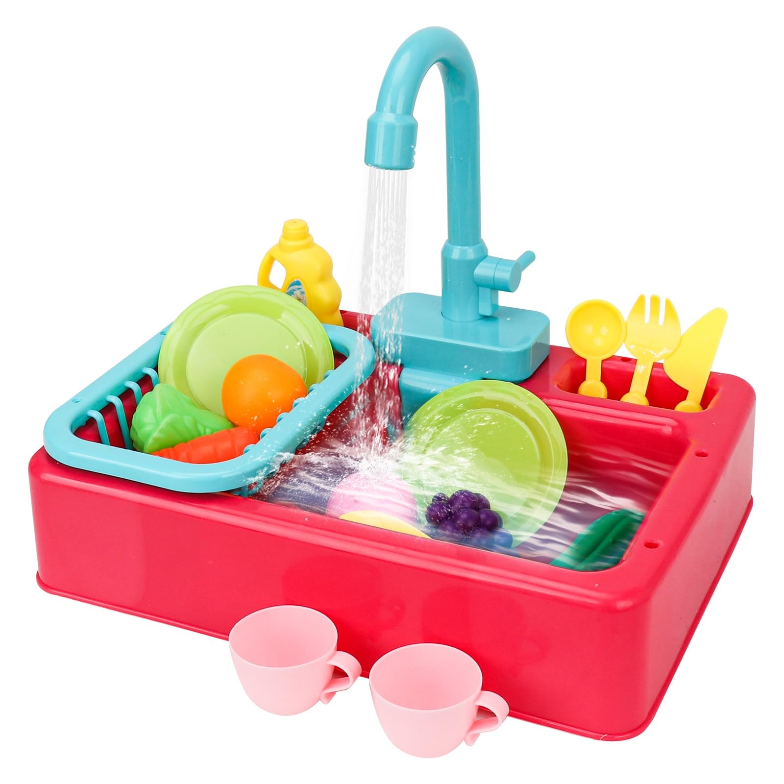 Amazon.com: BTYCityMao Kids Play Sink with Running Water - Toddler Sink ...