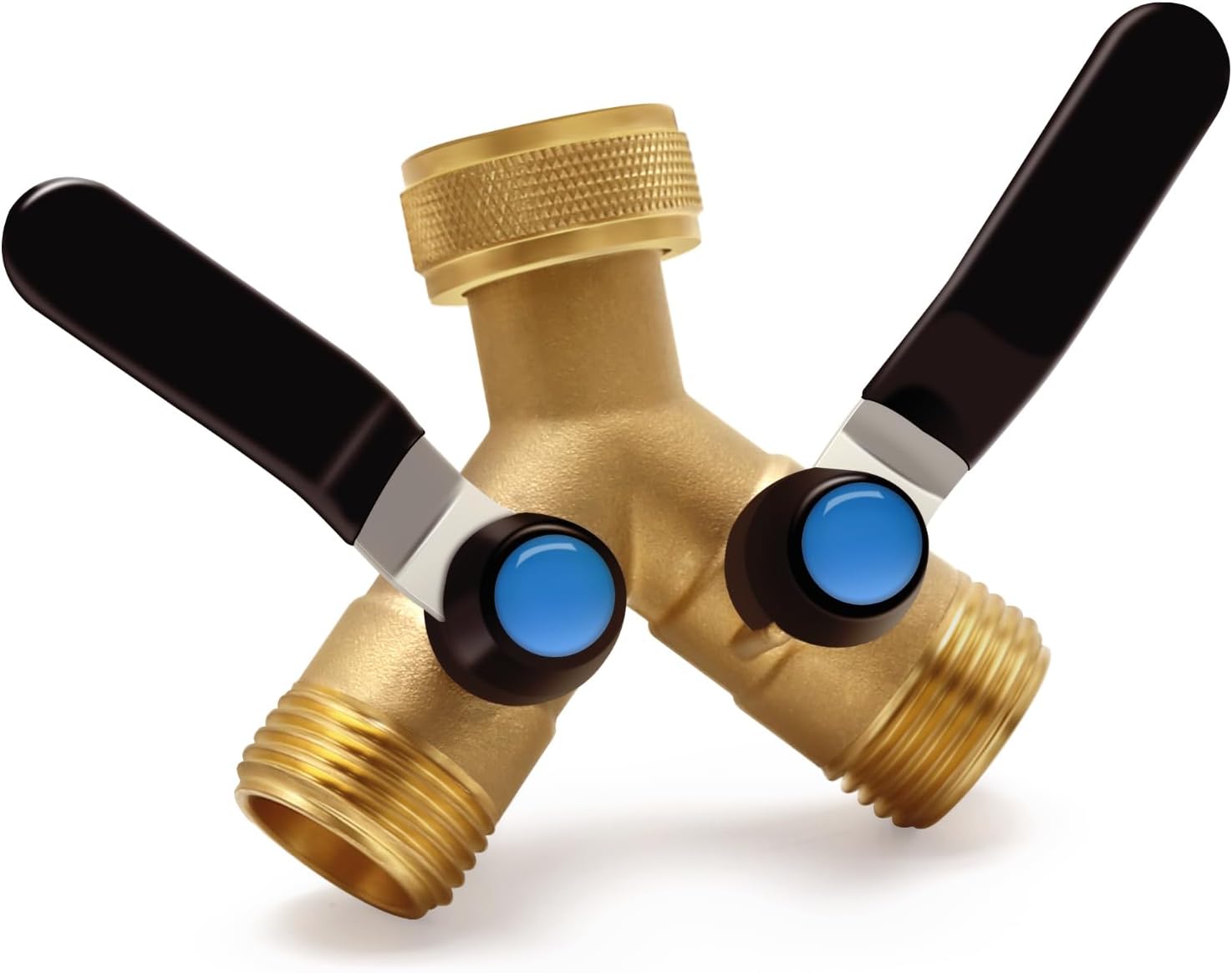 Amazon.com: STYDDI Garden Hose Splitter Full Flow, Brass Heavy Duty ...