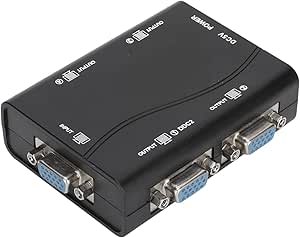 VGA Splitter,1 In 4 Out 250MHz,1920x1440 USB Powered HD Video Splitter ...