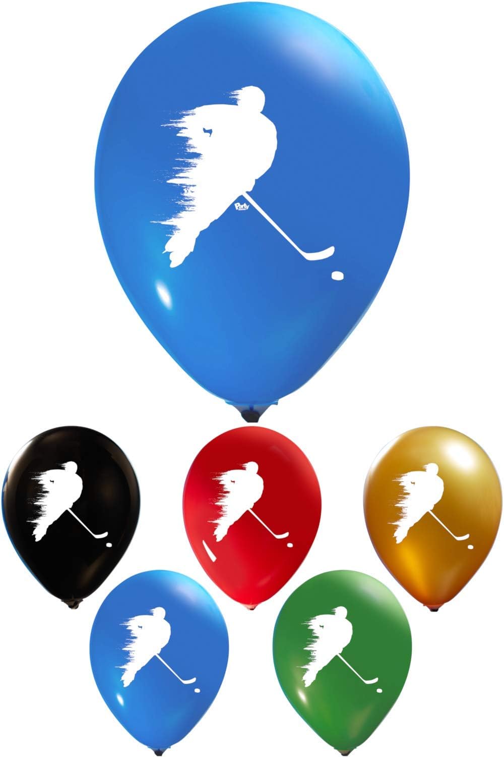 Amazon.com: Hockey Balloons - 12 Inch Latex - 2 Sided Print (16 Pieces ...