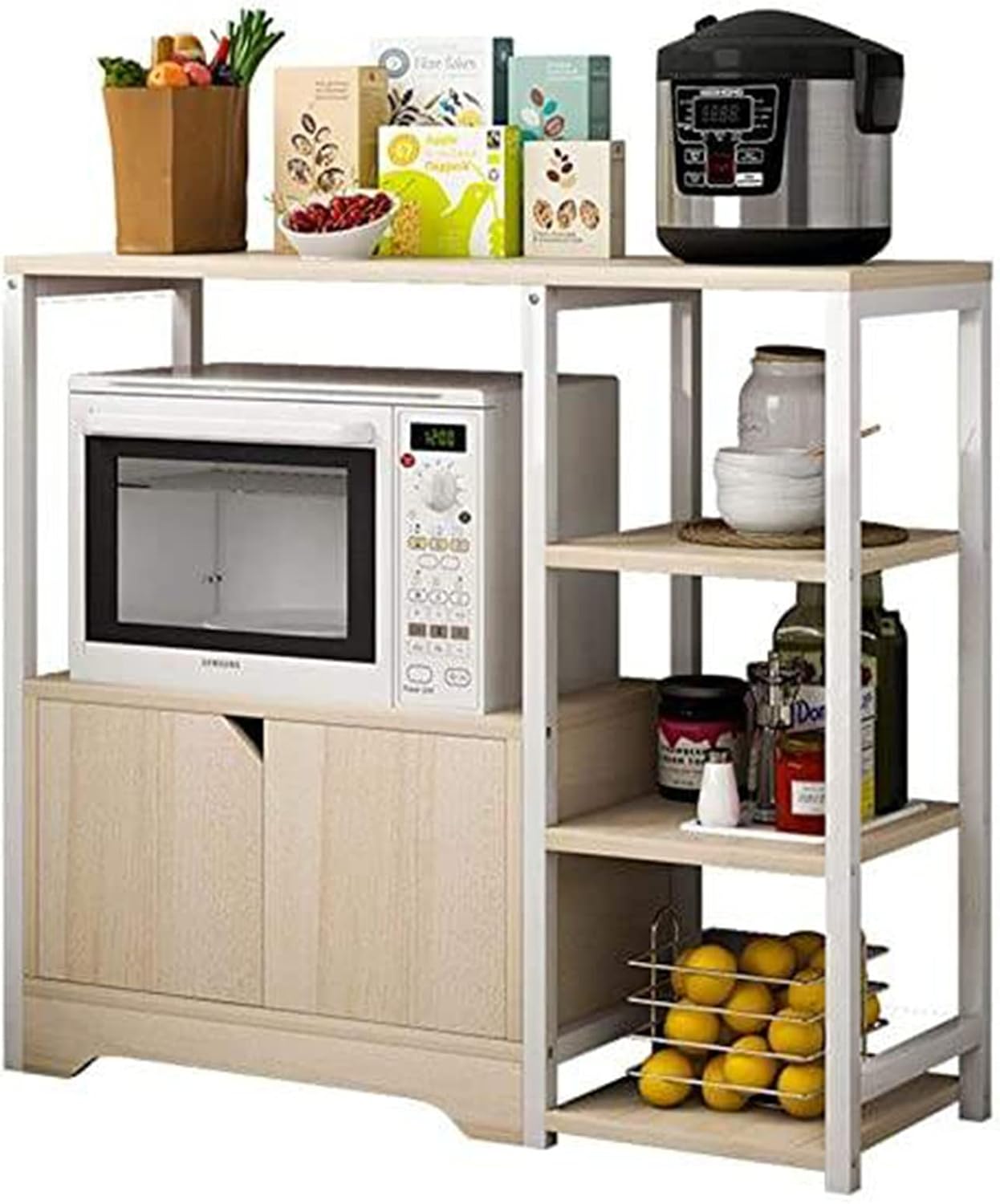 IMPREC Kitchen Organizer Rack, Kitchen Pantry Storage Cabinet Sideboard ...