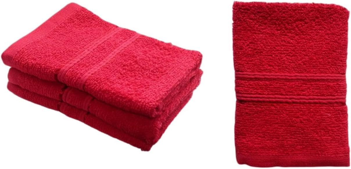 3 Pack Face Cloths Face Flannels 100% Egyptian Cotton Face Towel Colour ...