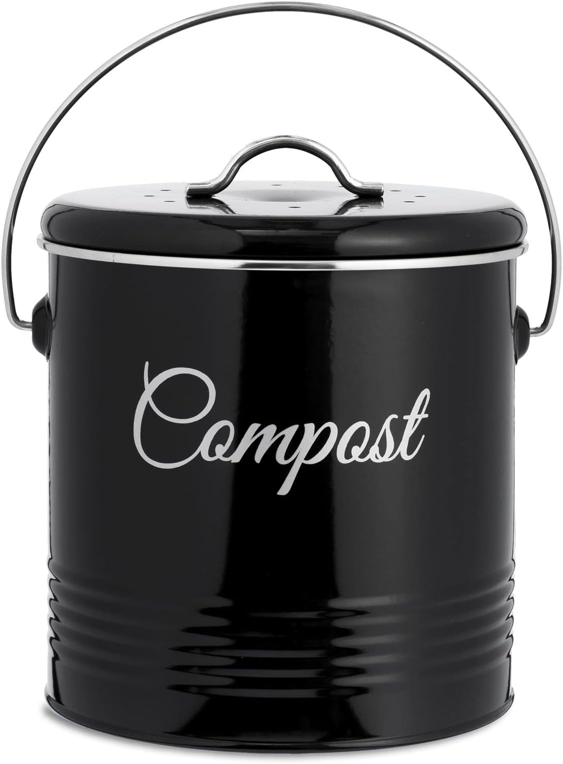 RED FACTOR Premium Compost Bin for Kitchen Worktop - Stainless Steel ...