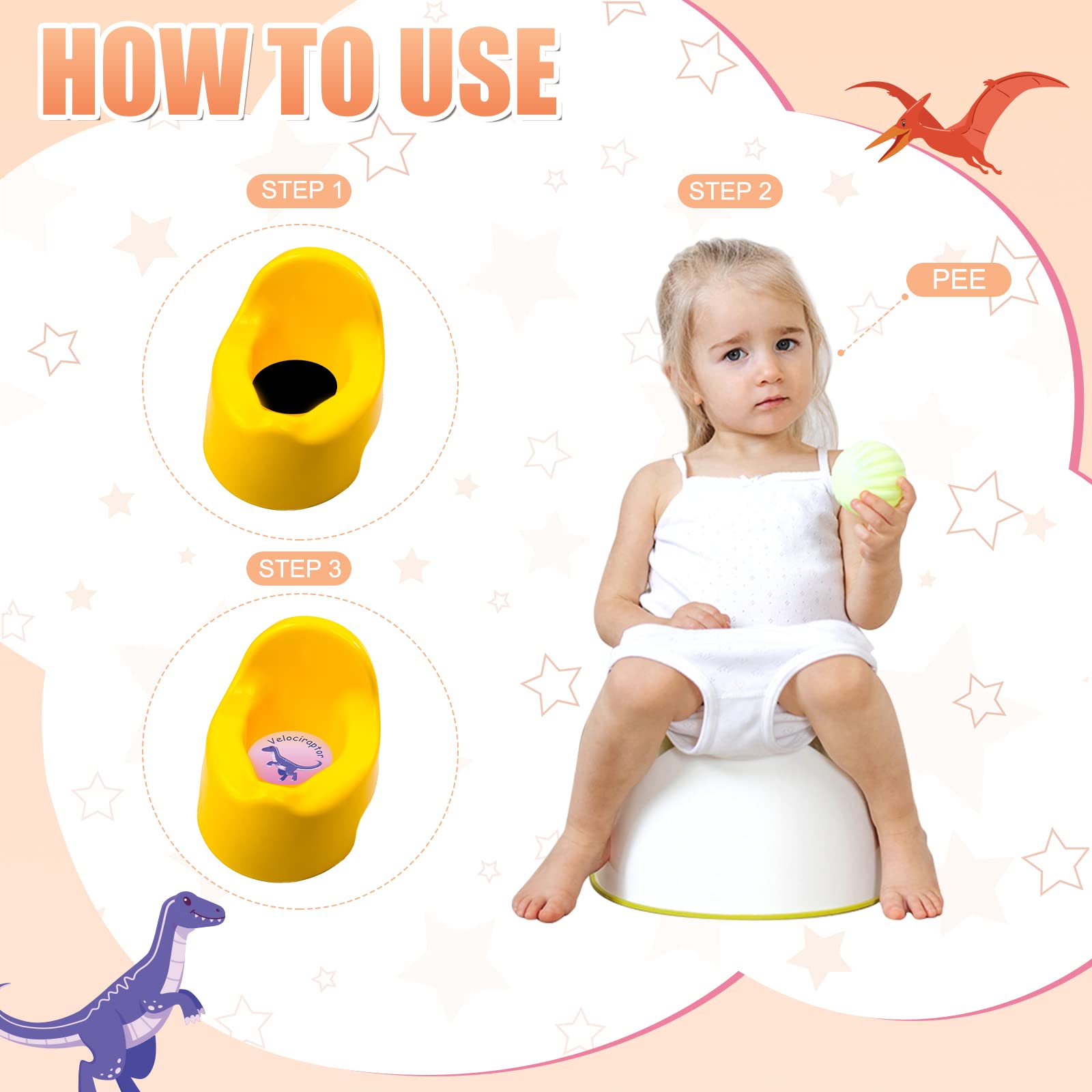 Snapklik.com : Geyee 24 Pcs Potty Training Stickers Potty You Pee On ...