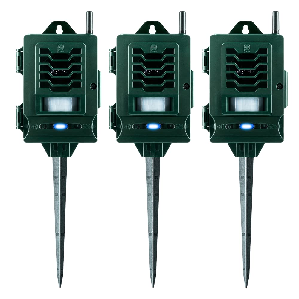 Pestbye® Ultrasonic Smart Link Cat Repellent System - Solar Powered ...