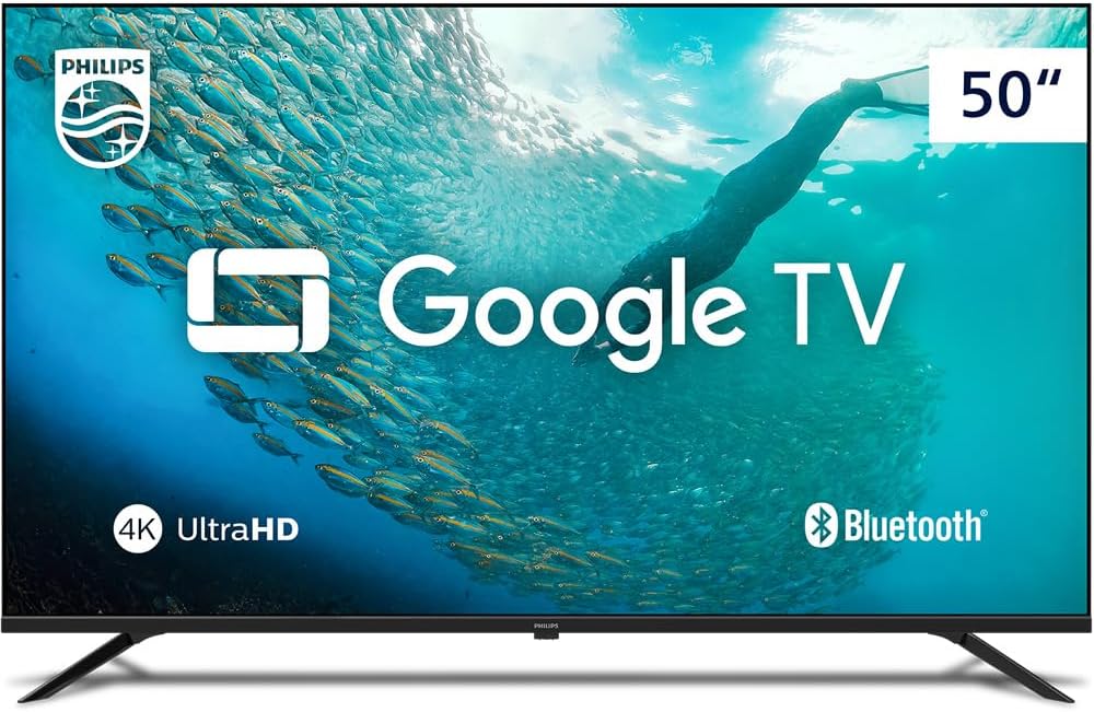 PHILIPS, Smart TV, 50'' 4K UHD, 50PUG7019/78, Google TV, Comando de Voz ...