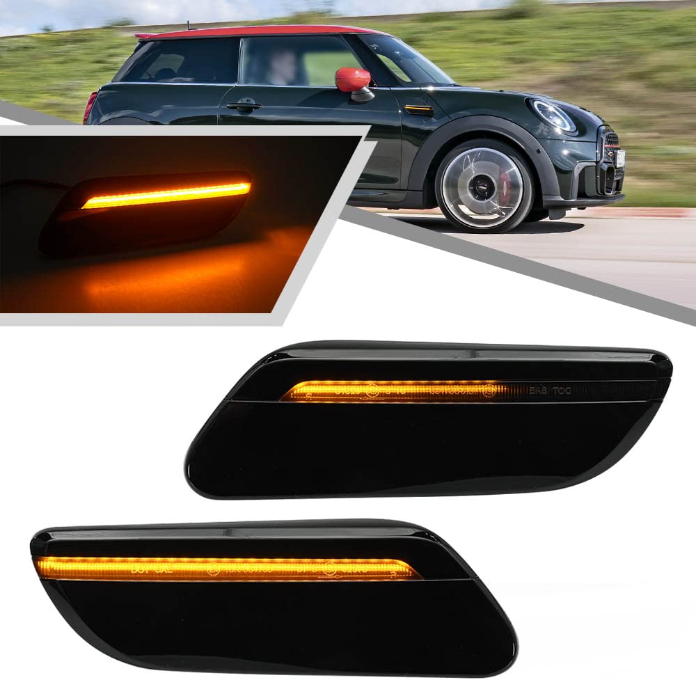 Amazon.com: 2Pcs Amber LED Dynamic Sequential Blink Side Marker Lights ...