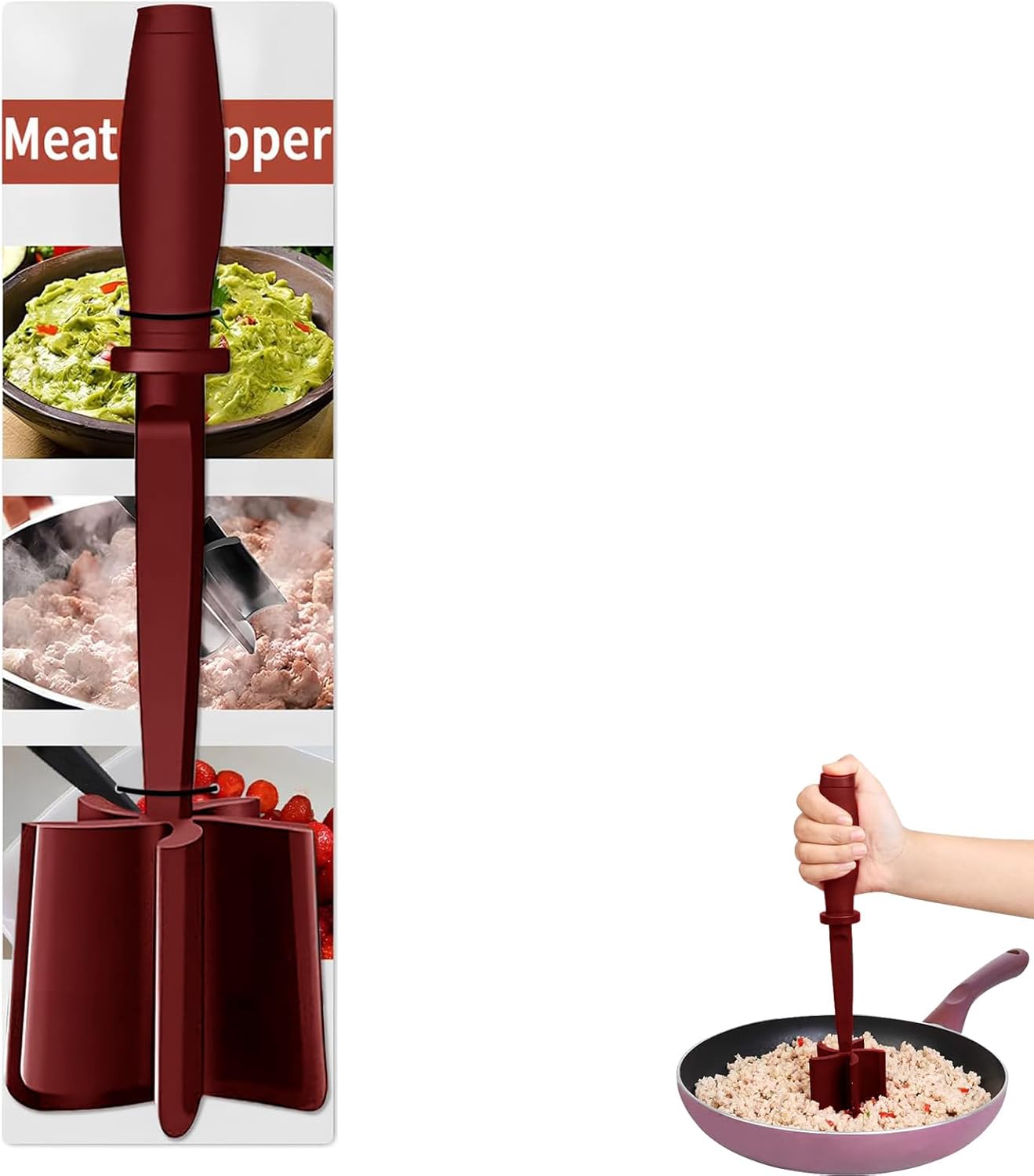 Amazon.com: Meat Chopper,Meat Masher,Upgrade Potato Masher Tool,Ground ...